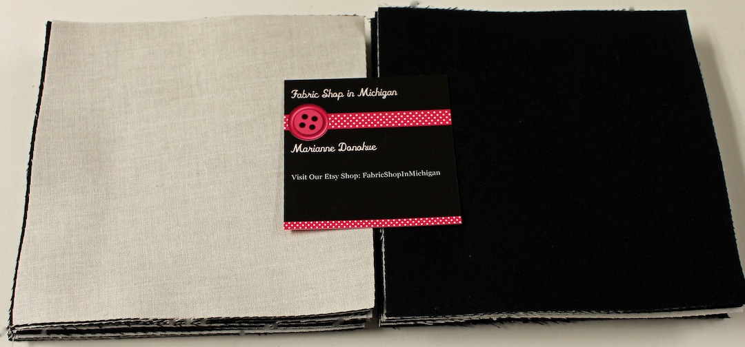 Charm Pack Black and White Solids MDG Dream Cotton Charm Packs 48 - 5 ...