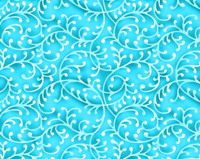 Fabric by the Yard Turquoise MDG Turquoise Freeway - Etsy