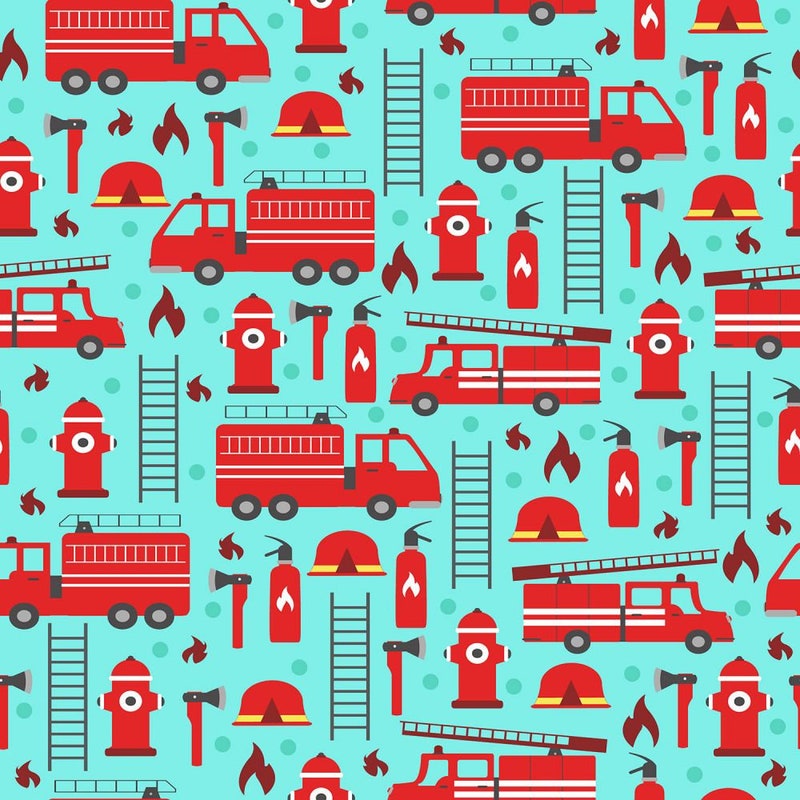 Firetruck Fabric - Etsy