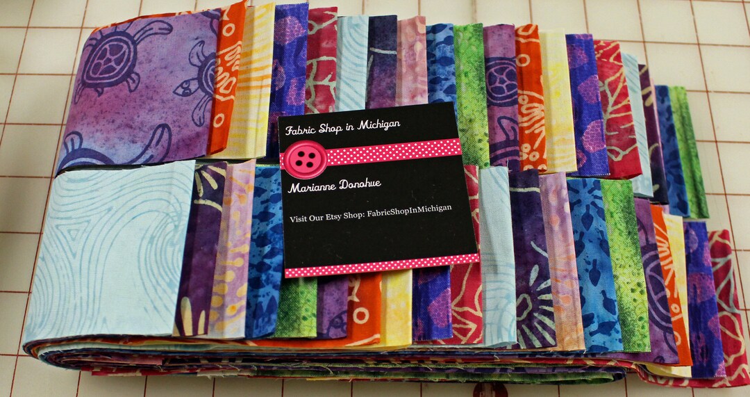 Jelly Roll Novelty Batik 40 2 1/2 Inch Strips - Etsy