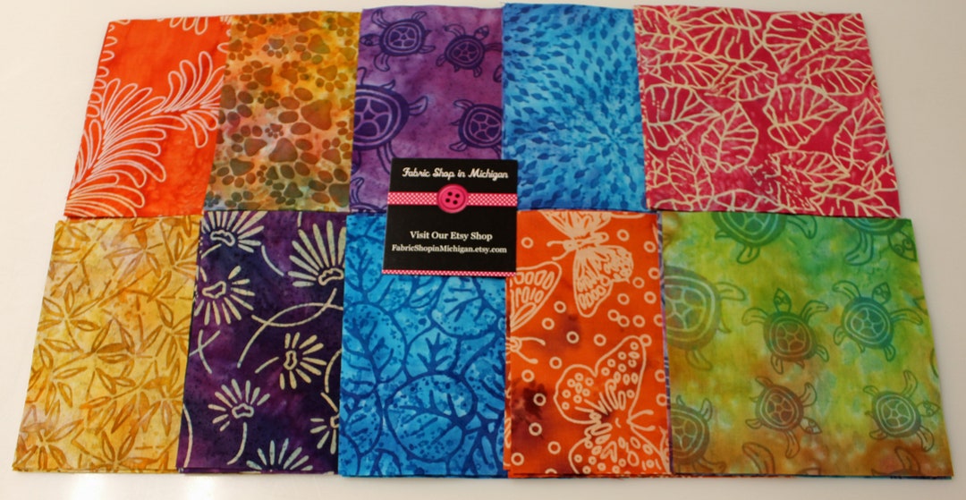 Charm Pack Batiks MDG 50 5 Inch Squares, 100 Percent Cotton - Etsy