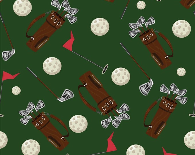 Golf Fabric Golf Green by Natalia Gonzalez Golf Golfing Hobby Novelty ...