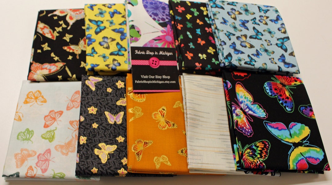Fat Quarter Bundle, Butterflies 10 Fat Quarters - Etsy