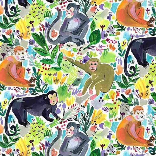 Monkey Fabric - Etsy