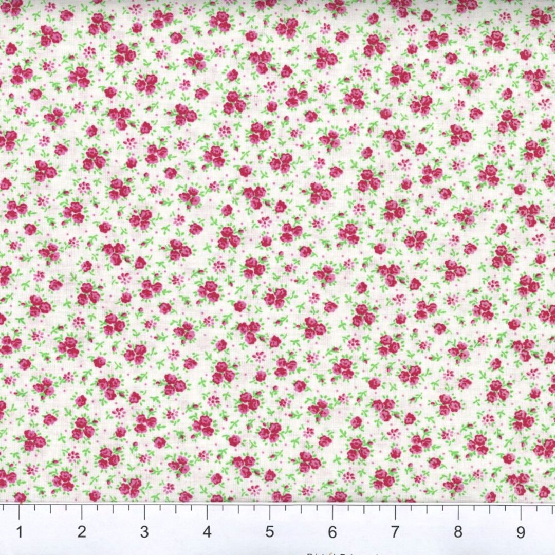 Fabric by the Yard Pink Calico MDG Calico Pink Pattern 197 - Etsy