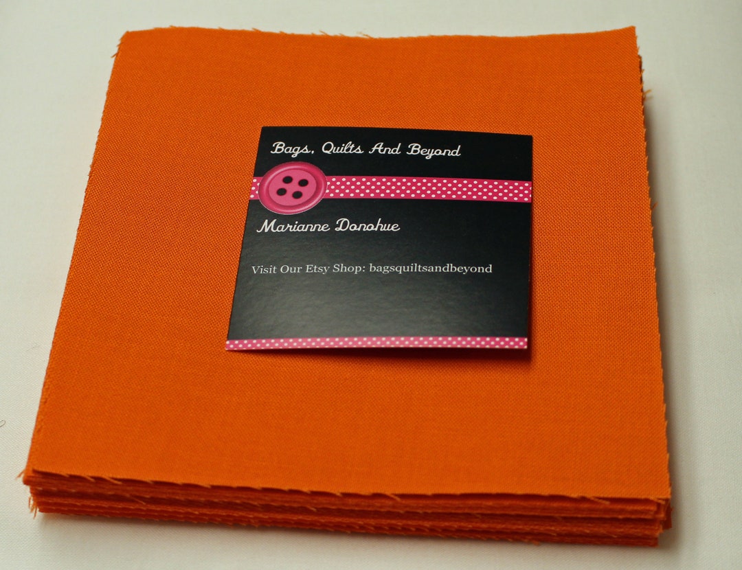 Charm Pack Orange Solid MDG Dream Cotton Charm Packs 48 - 5 Inch ...