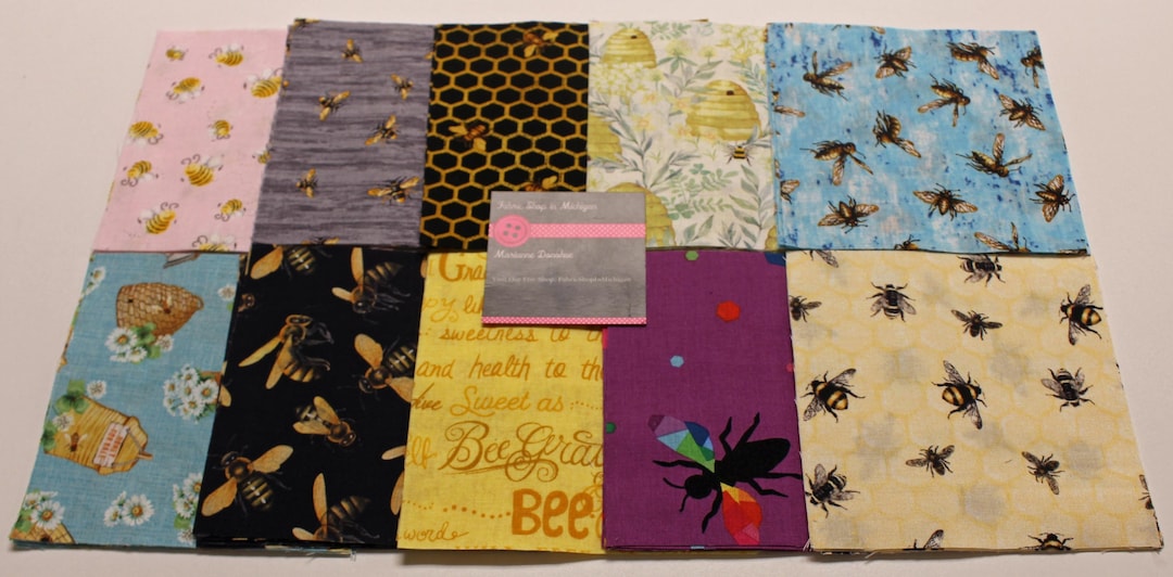 Charm Pack Novelty Bees Cotton Charm Packs 50 5 Inch Squares, 100 ...