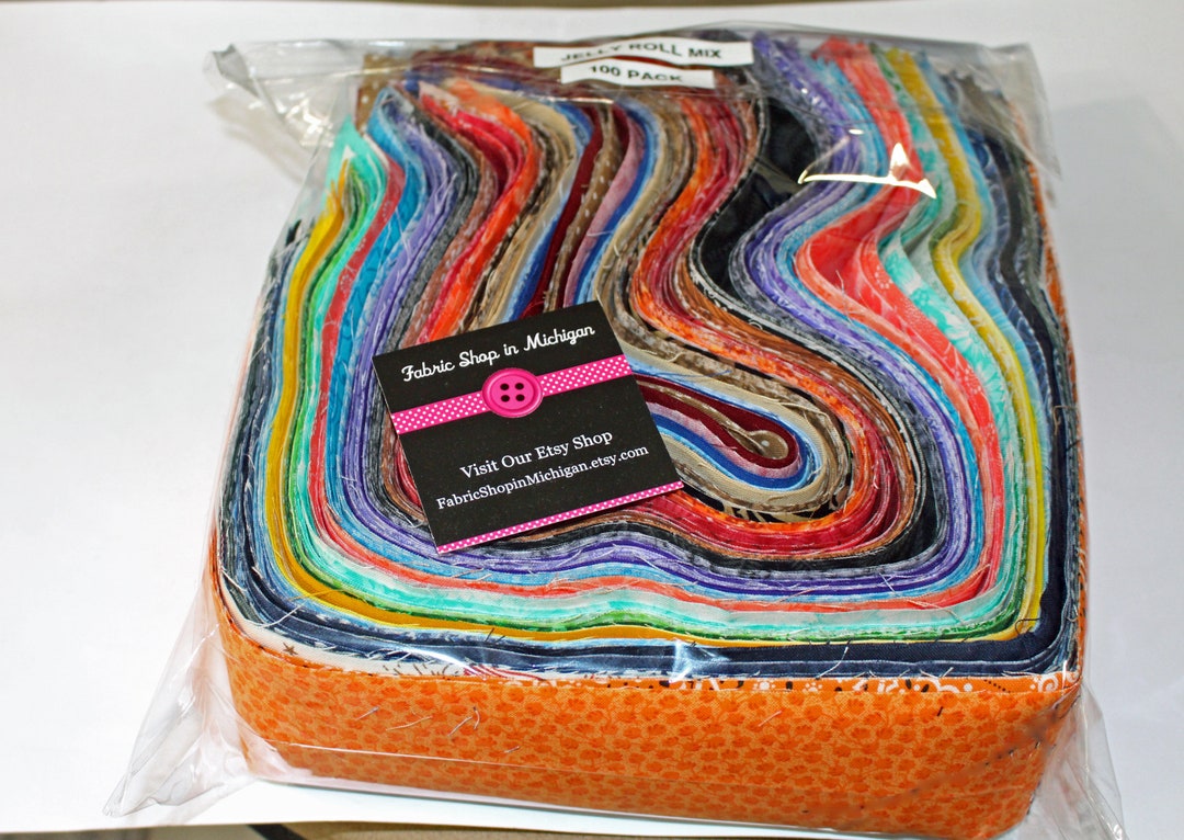 Jelly Roll Mix Pack - 100 Count 2.5 Inch Cotton Jelly Rolls - Etsy