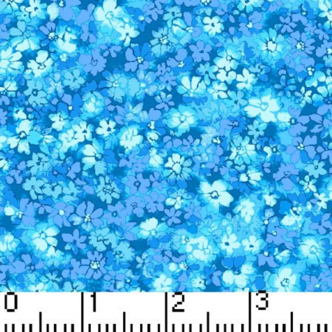 Fabric by the Yard Turquoise MDG Turquoise Confetti Floral - Etsy