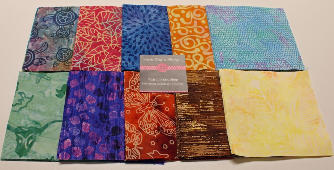 Charm Pack Batiks MDG 50 - 5 Inch Squares, 100 Percent Cotton - Etsy