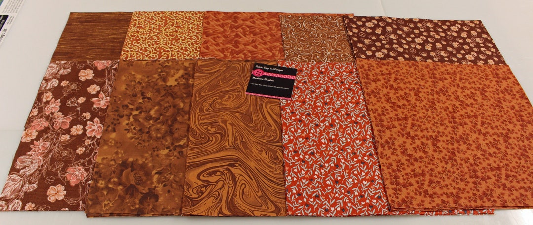 Layer Cake Rust Coordinated Prints 40 Ten Inch Squares - Etsy
