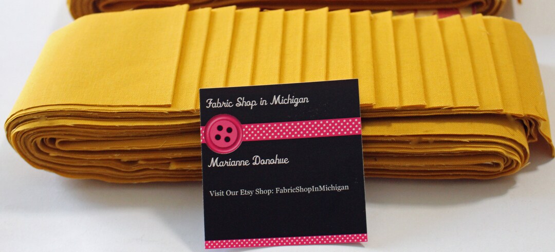 Jelly Roll Mustard Solid Half Pack MDG Jelly Roll, 20 Strips 2 1/2 X 44 ...
