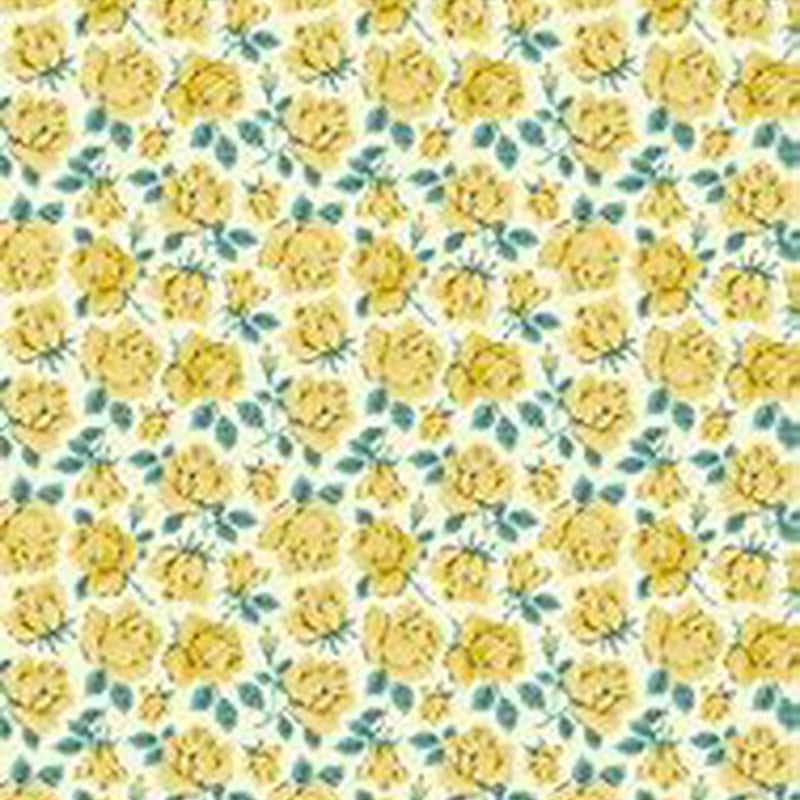 Yellow Rose Fabric - Etsy