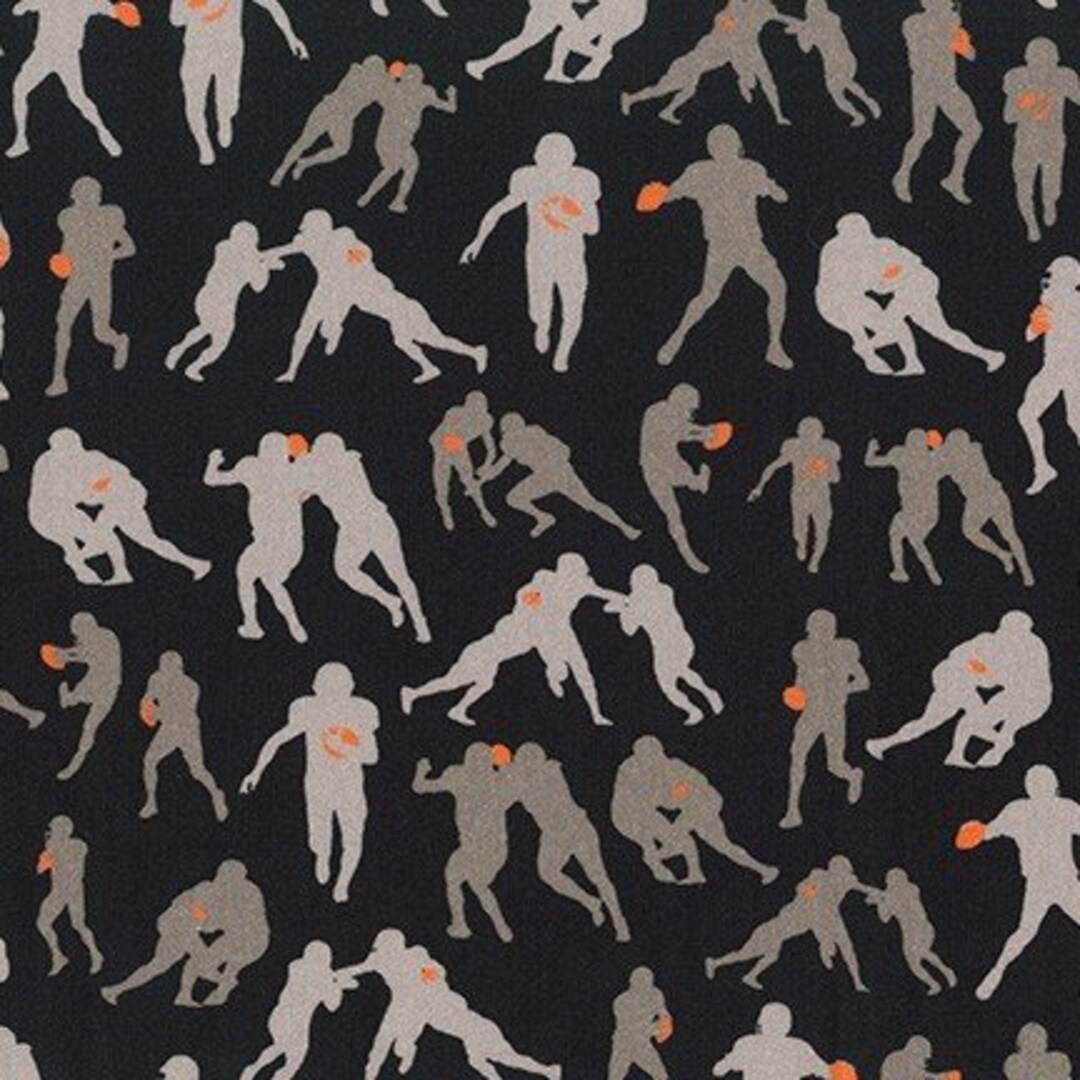 Fabric by the Yard Novelty Football, Robert Kaufman Football Players on ...