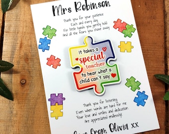 Autism Teacher Gift | Etsy