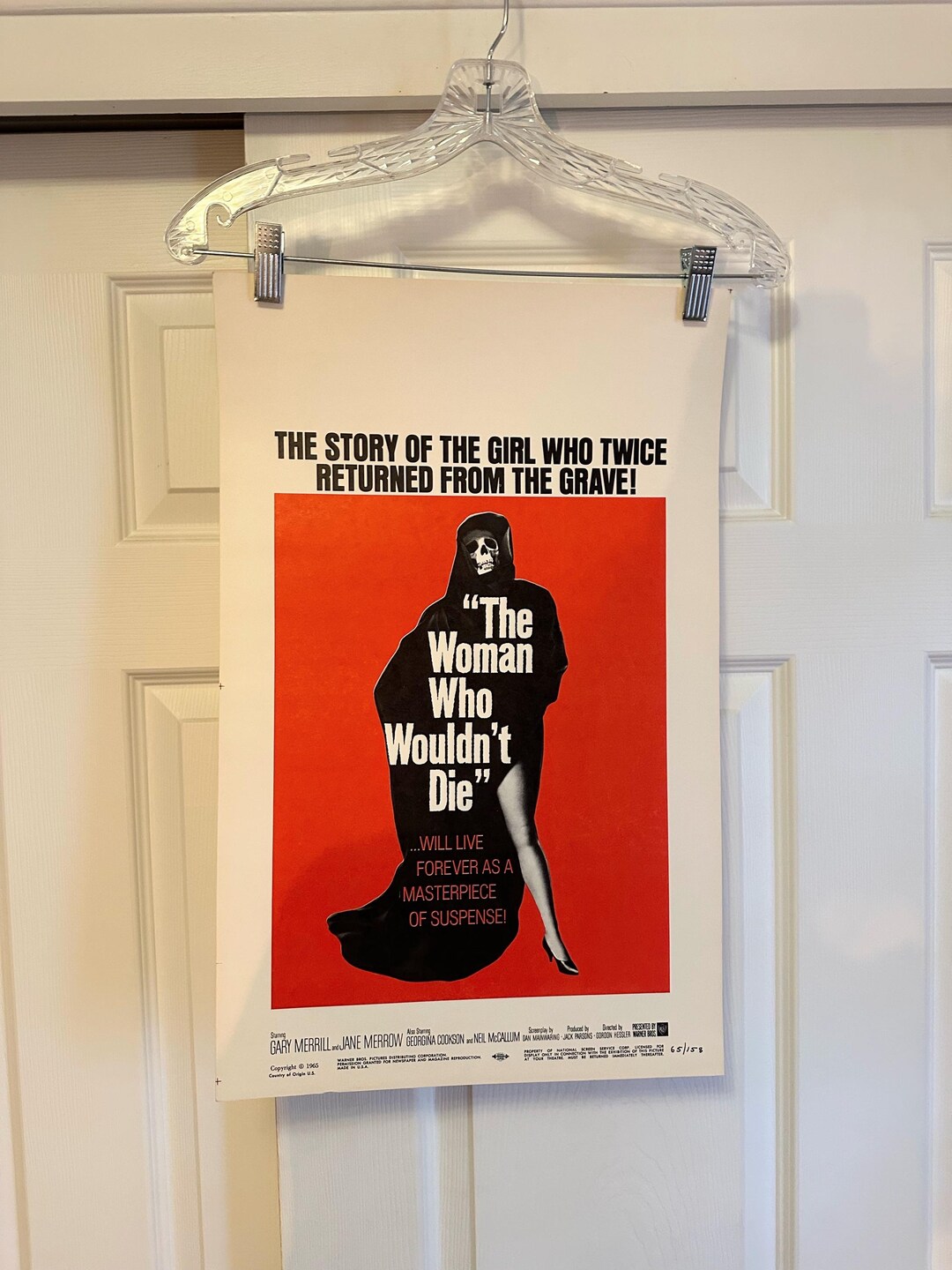 Vintage 1965 the Woman Who Wouldn’t Die Original Horror Movie Poster - Etsy