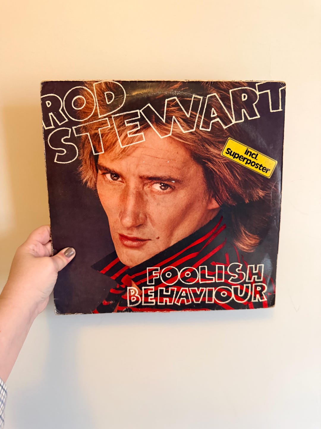 Vintage 1980 Rod Stewart LP Foolish Behaviour Vinyl Record Album ...
