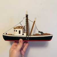 Fishing Boat Model Kit, Laser Cut, Includes Boat, Fish and Accessories ...