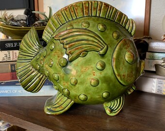Green Fish Vase | Etsy