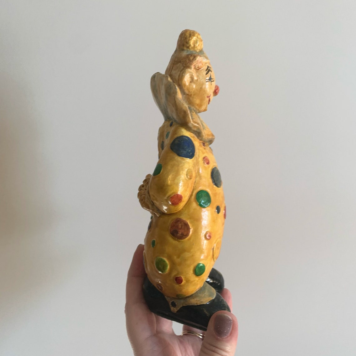 Vintage Gesso Italian Hand Painted Clown Sculpture Figurine - Etsy