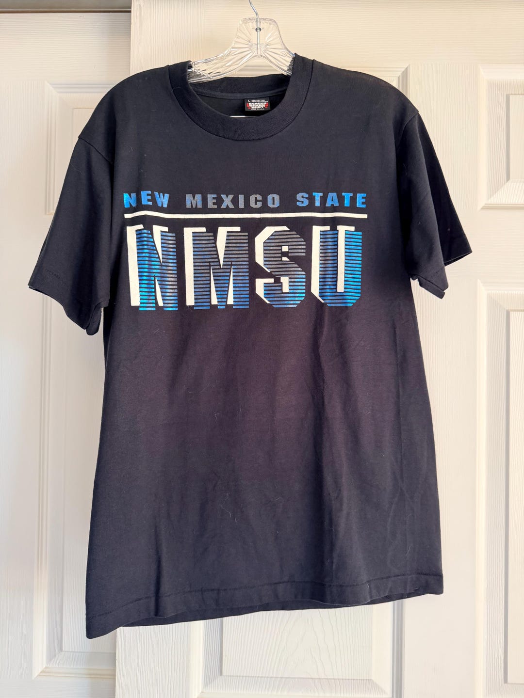 Vintage 1990s Single Stitch Black Tee Shirt NMSU New Mexico State ...