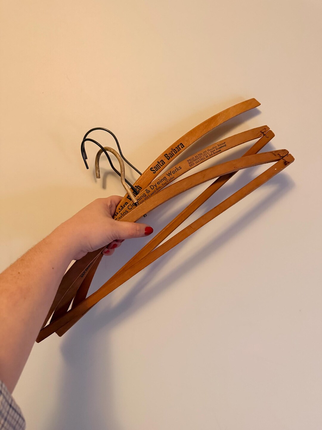 Set of Three Vintage Wooden Dry Cleaning Hangers - Etsy
