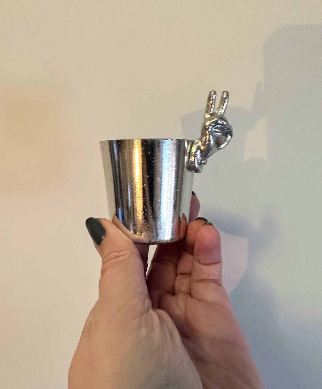 Vintage Double Shot Two Finger Drink Measuring Cup / Peace - Etsy