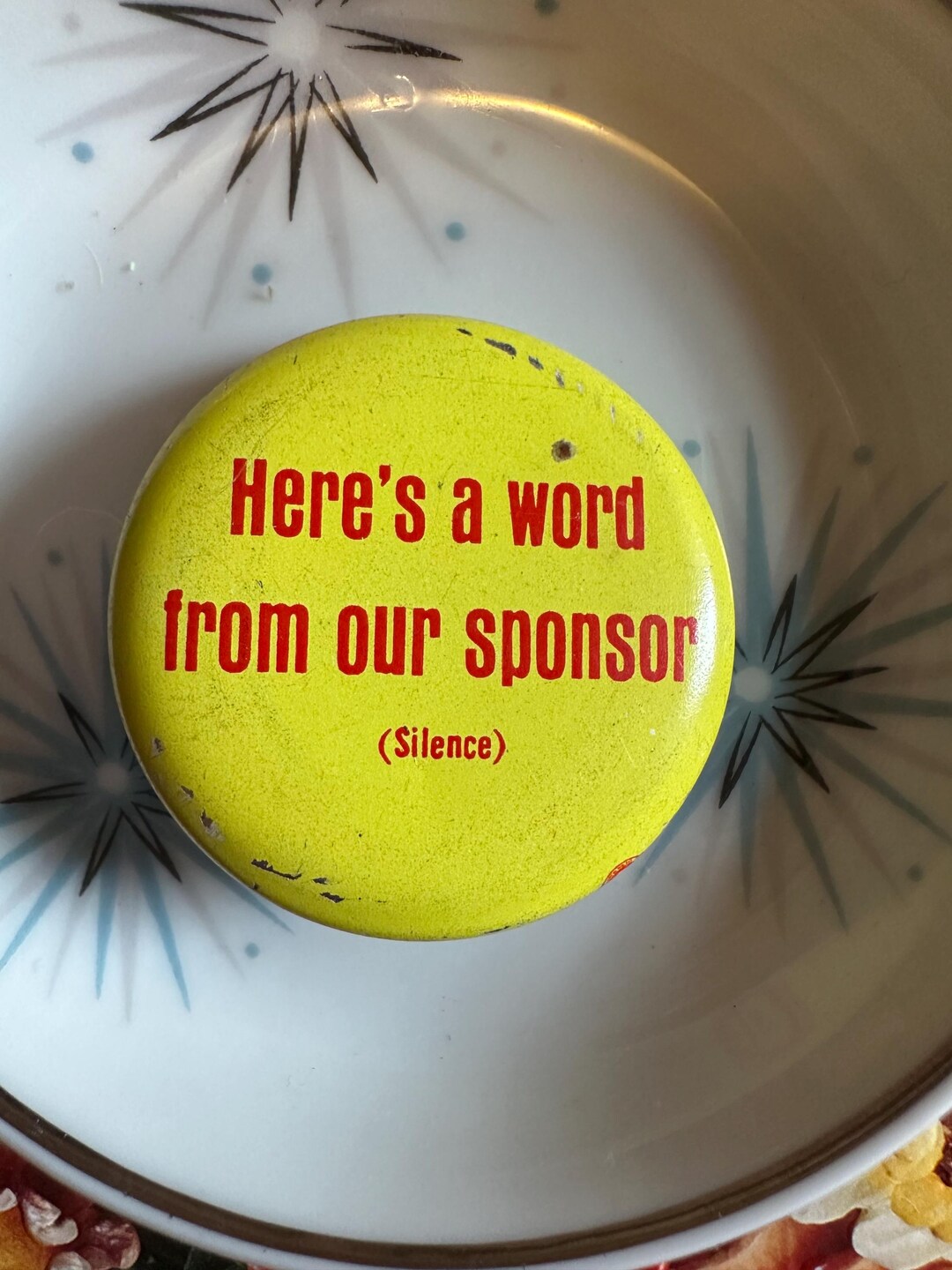 Vintage 1970s Comic Hippie Slogan Here’s a Word From Our Sponsors ...