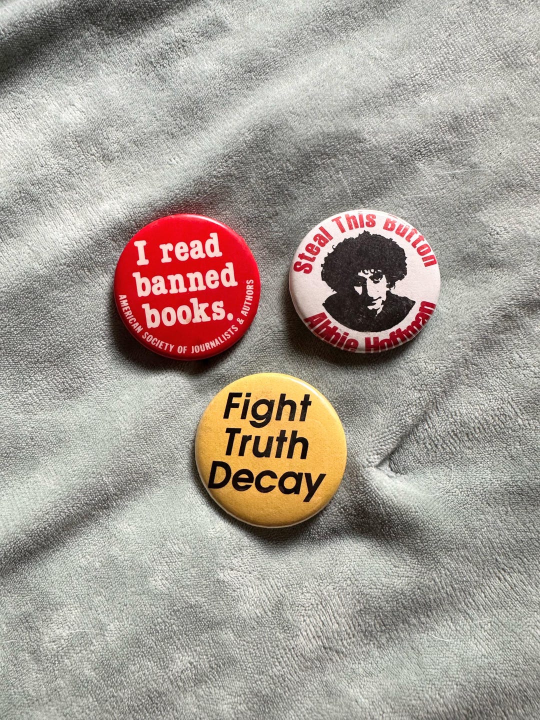 Vintage Counterculture Pinback Button: Abbie Hoffman, Banned Books - Etsy