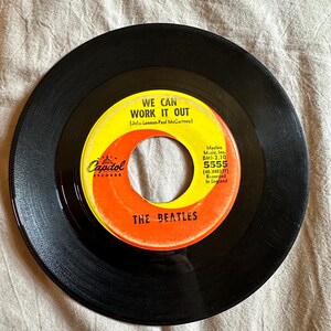 Capitol Records Beatles 45 Record Day Tripper and We Can Work It Out ...