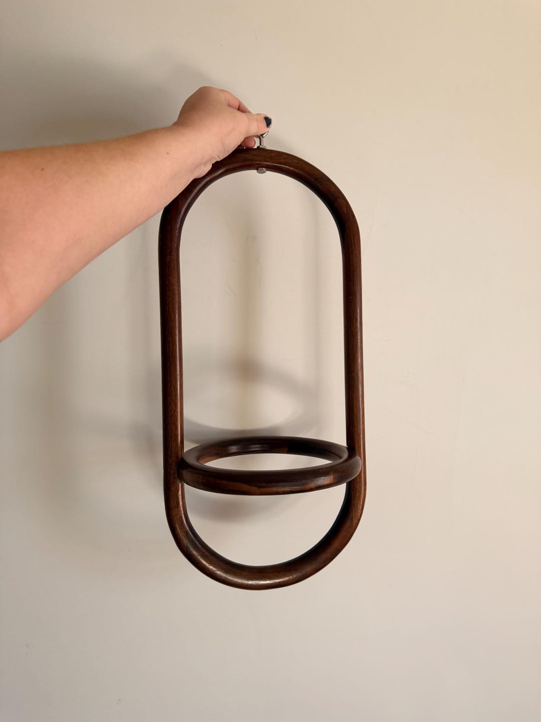 Vintage Dark Bent Wood Planter and Plant Holder - Etsy