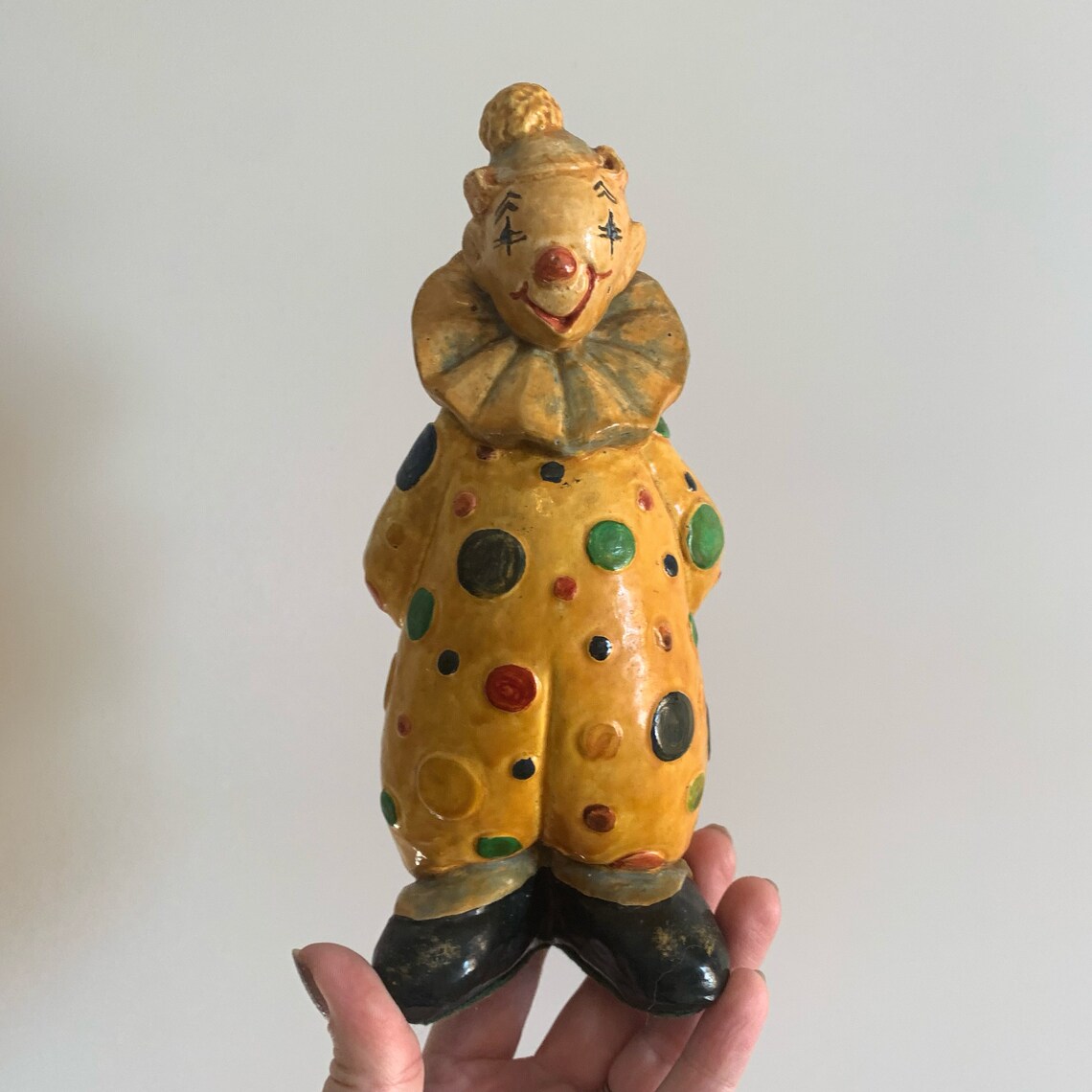 Vintage Gesso Italian Hand Painted Clown Sculpture Figurine - Etsy