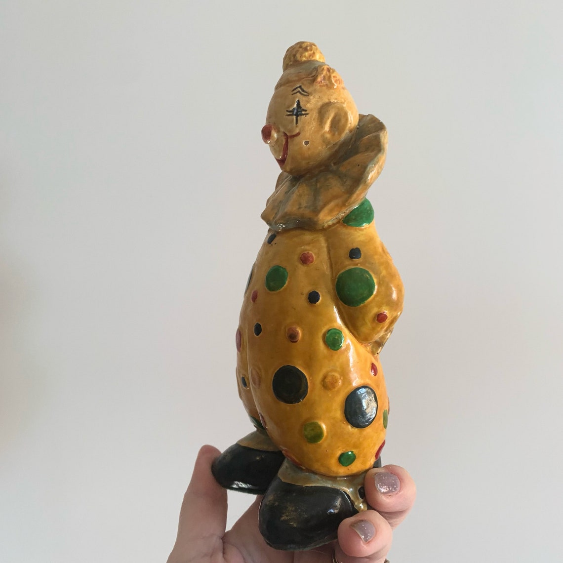 Vintage Gesso Italian Hand Painted Clown Sculpture Figurine - Etsy