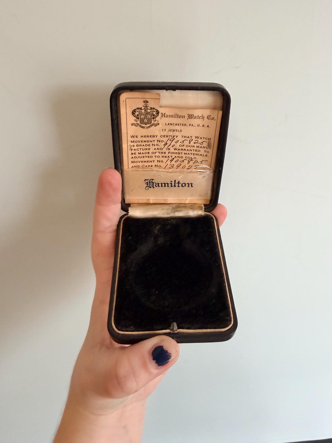 Antique Hamilton Pocket Watch Box, 1910s Black Case - Etsy