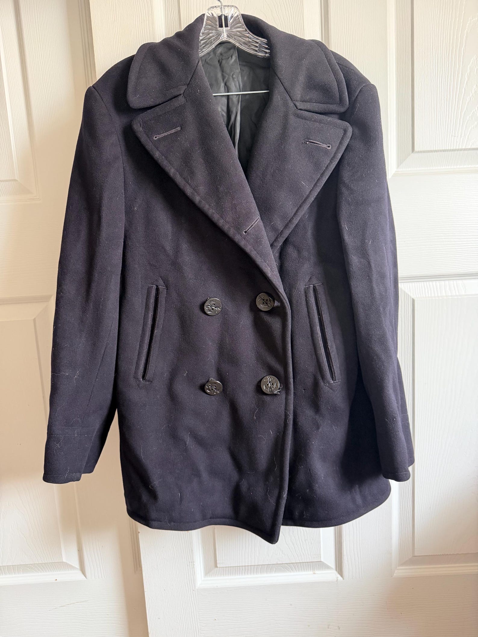 Vintage WW2 Stenciled USN Navy Dark Blue Wool Naval Peacoat Size 36 - Etsy