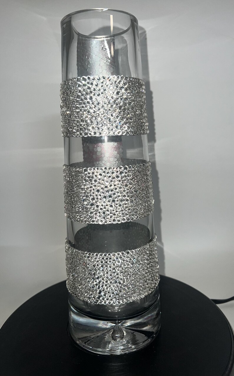 Glamorous Rhinestone-embellished Glass Vase – Sparkling Home Decor ...