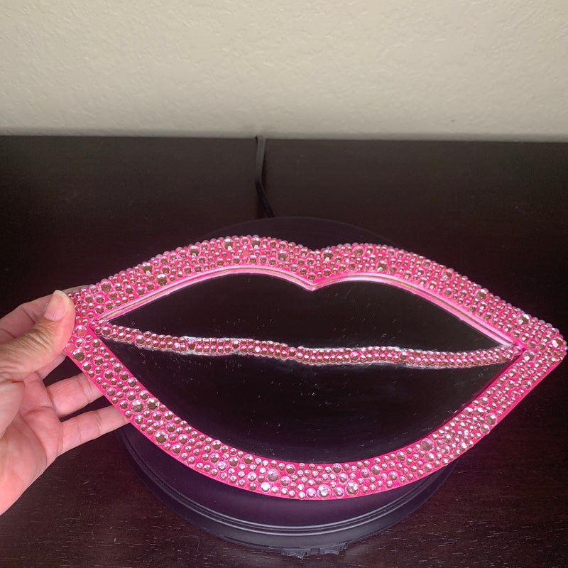 Rhinestone Lips - Etsy