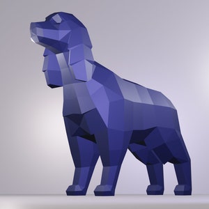 Cocker Spaniel Dog Paper Craft, Digital Template, Origami, PDF Download ...