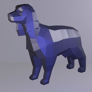 Cocker Spaniel Dog Paper Craft, Digital Template, Origami, PDF Download ...