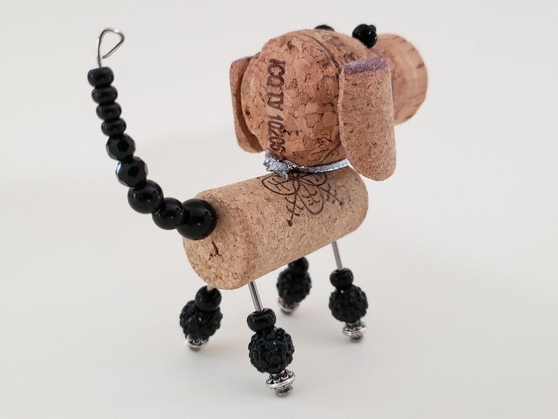 Wine & Champagne Cork Black Labrador Dog Mom Desk Accessory | Etsy