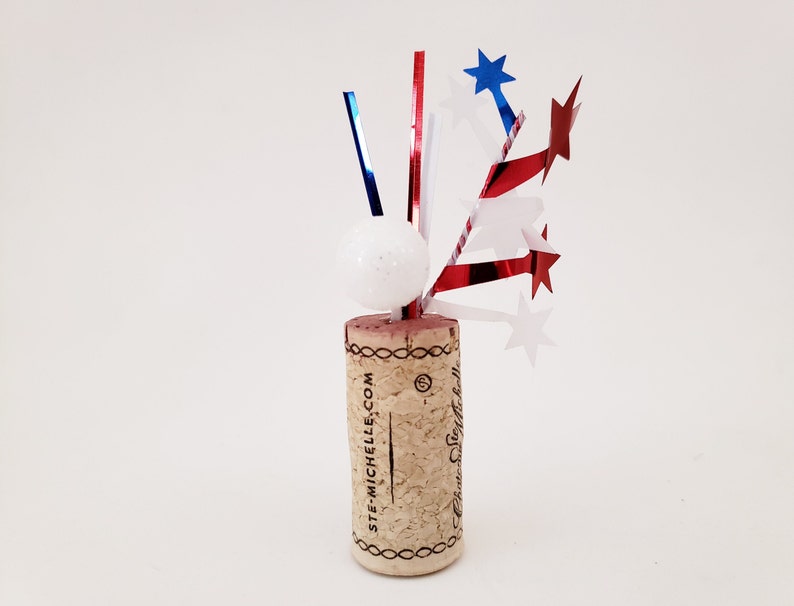Set of 4 Wine Cork Firecrackers 4th of July BBQ Party Hostess - Etsy