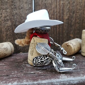 Wine Cork Cowgirl Western Decor for Home Bar, Desk, Tiered Tray, Shelf ...