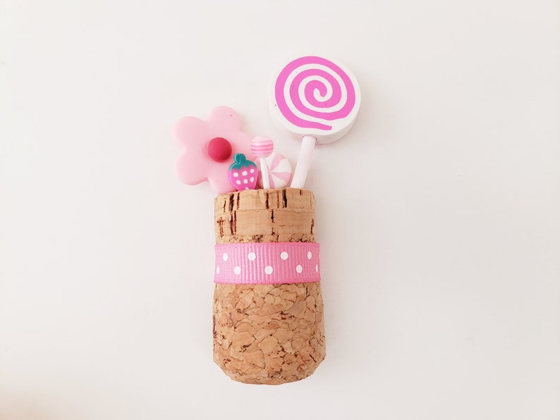 Fake Candy Fridge Magnets, Set of 3 Decorative Champagne Cork Magnets ...