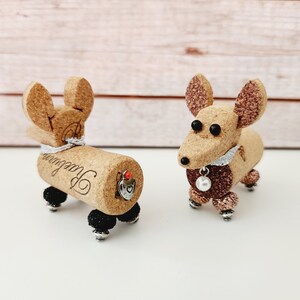 Wine Cork Corgi Figurine With Heart Butt Charm, Unique Gift for Corgi ...