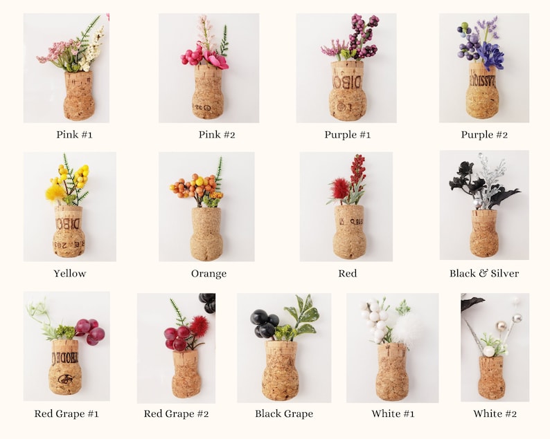 Spring Flower Fridge Magnets Set of 3 Champagne Corks - Etsy
