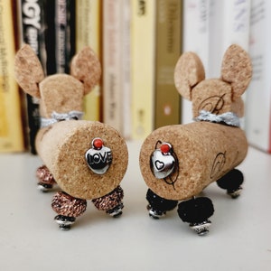 Wine Cork Corgi Figurine With Heart Butt Charm, Unique Gift for Corgi ...
