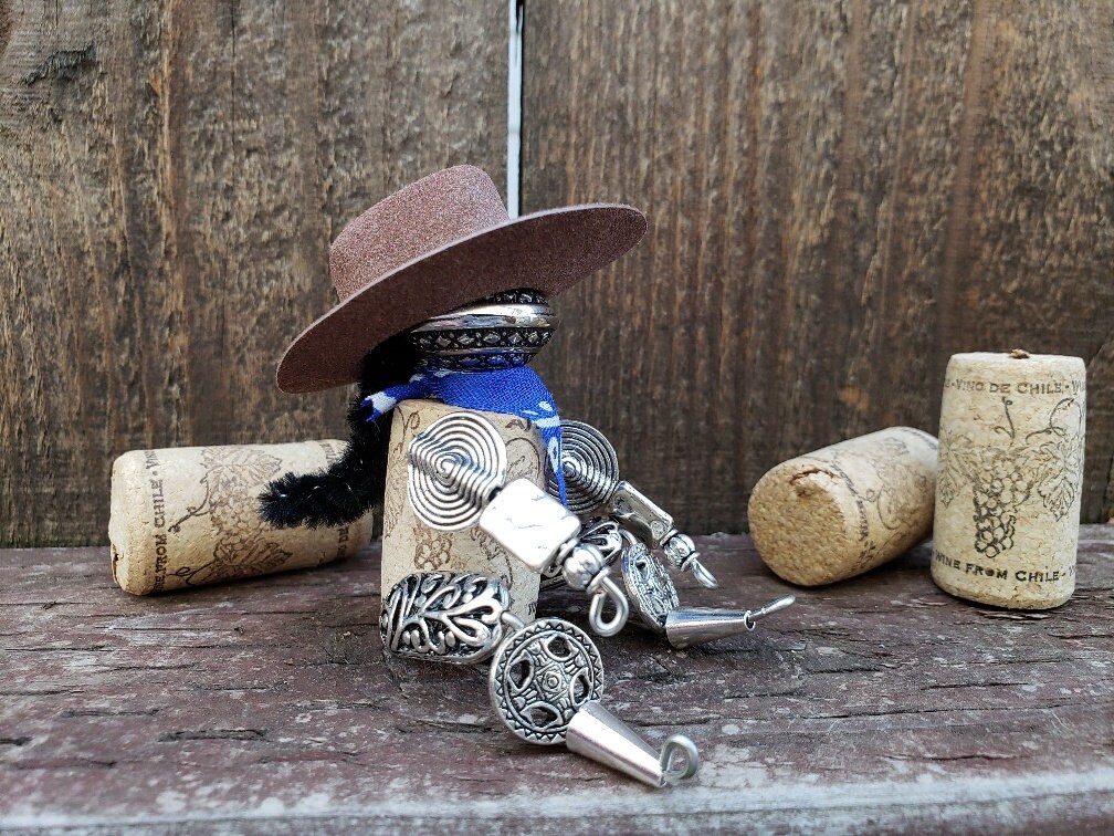 Cowgirl Gift Idea, Wine Cork Decor for Cellar Wine Room Bar, Western ...