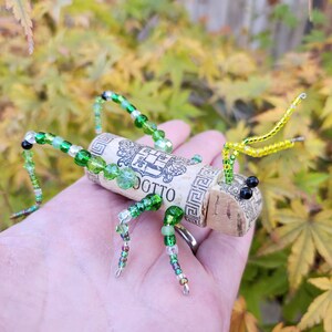 Wine Cork Grasshopper Figurine, Unique Gift for Entomologist or Biology ...