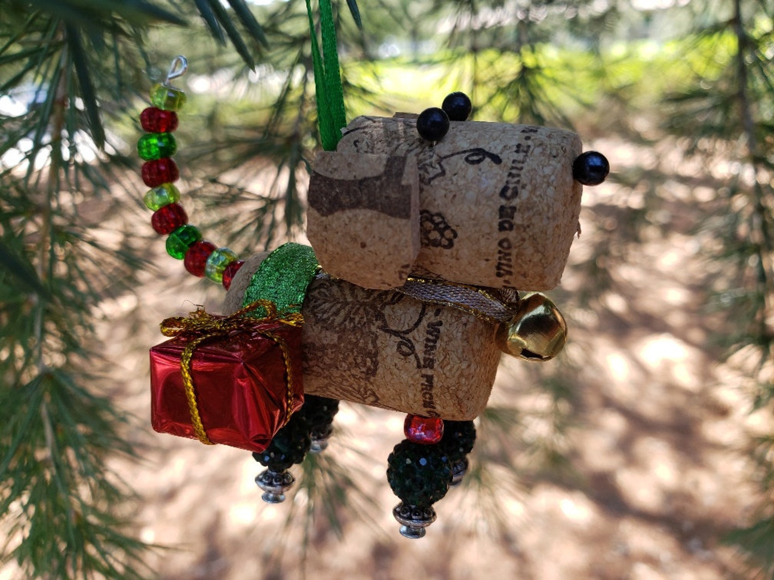 Wine Cork Terrier Christmas Ornament Dog Lover Table Decor | Etsy