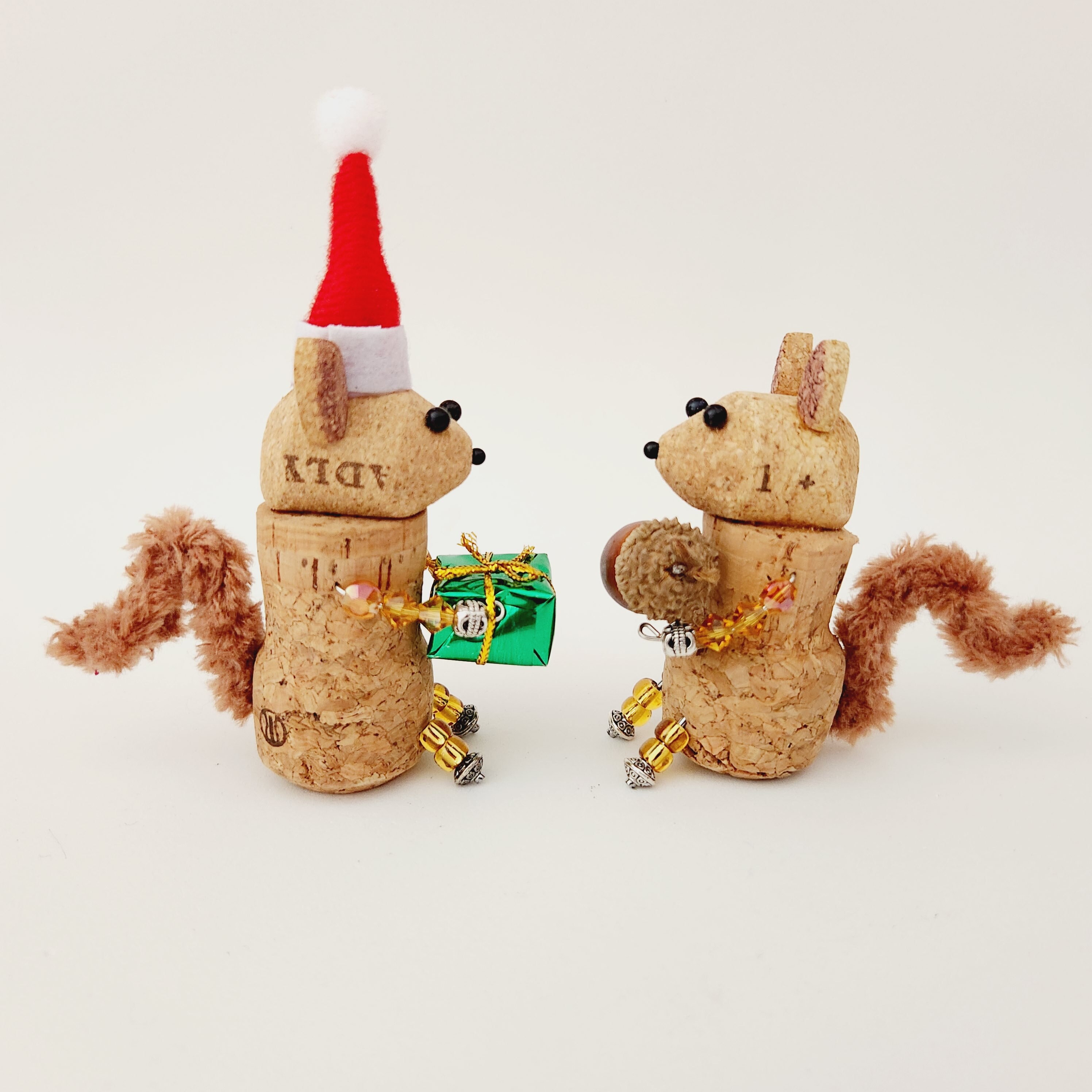 Champagne and Wine Cork Squirrel Figurine, Cute Woodland Creature Gift ...